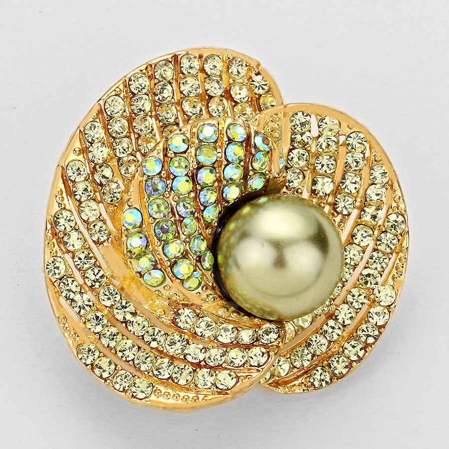 Beautiful Green Crystal Designer Brooch Pin – Beautiful Things GREEKS ...